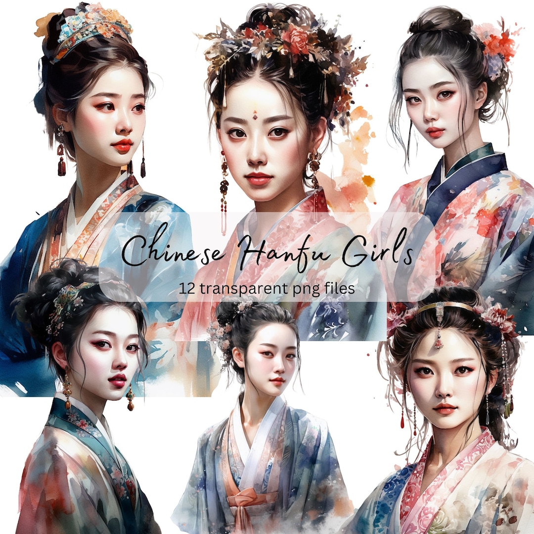 Chinese Hanfu Girls Clipart, Transparent PNG, Pretty Girls Clipart ...