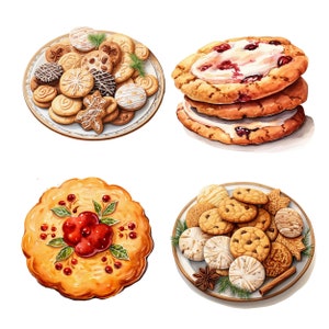 Cookies Watercolor Clipart Bundle, Transparent PNG, Digital Download ...