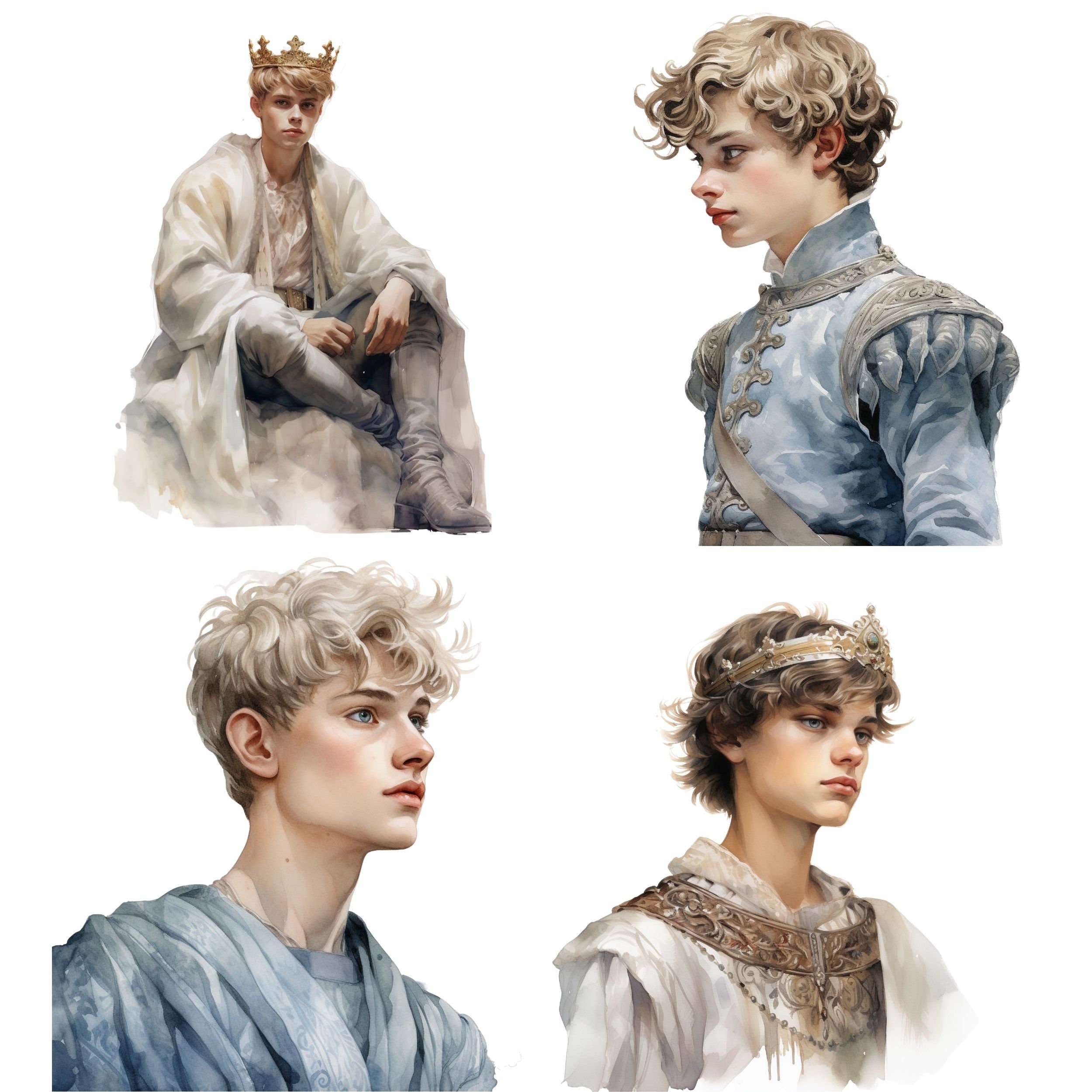 Medieval Prince Watercolor Clipart, Transparent PNG, Prince Clipart ...