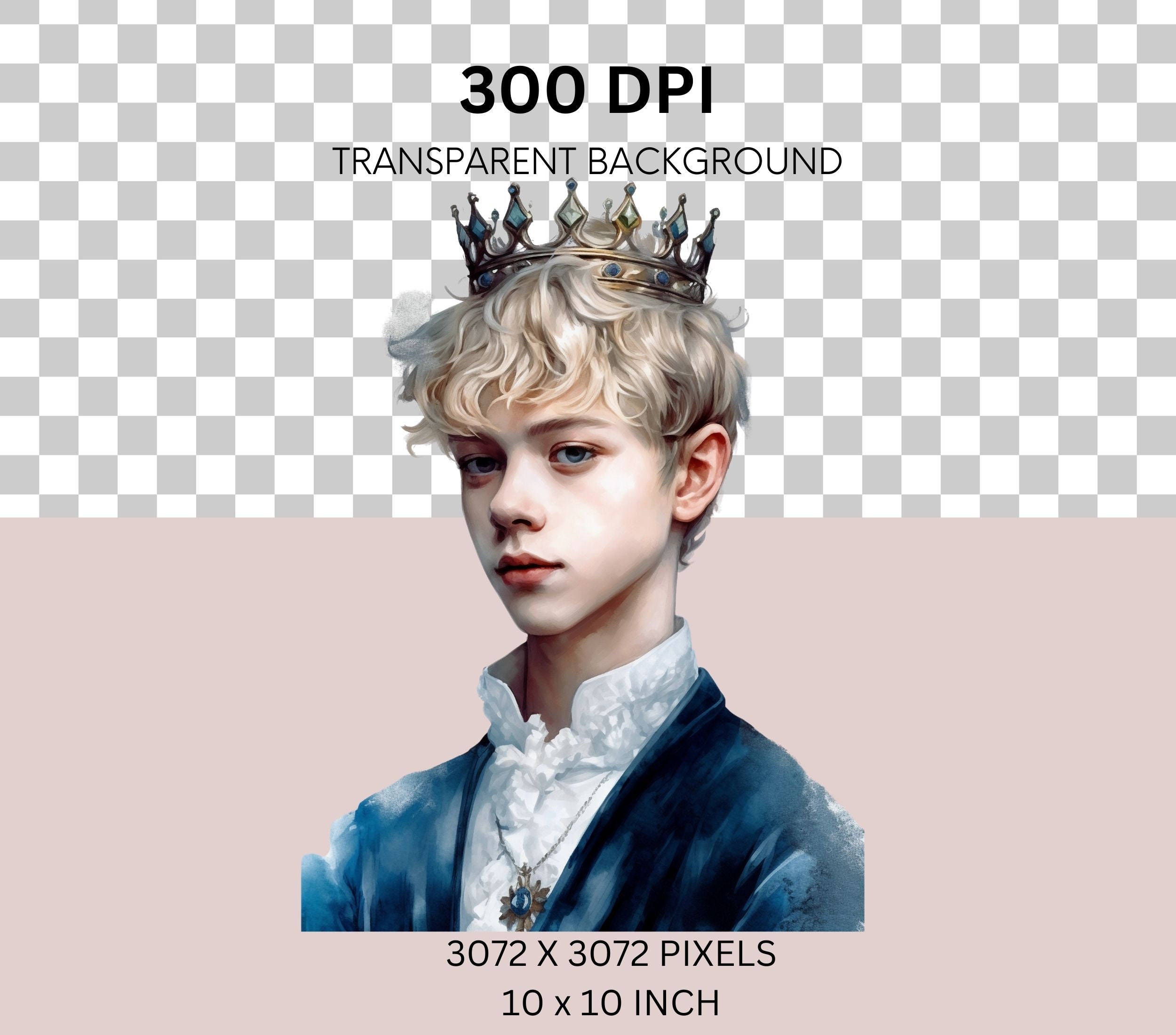 Fairytale Prince Watercolor Clipart, Transparent PNG, Prince Clipart ...