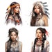 Western Native Indian Watercolor Clipart Bundle, Transparent PNG ...