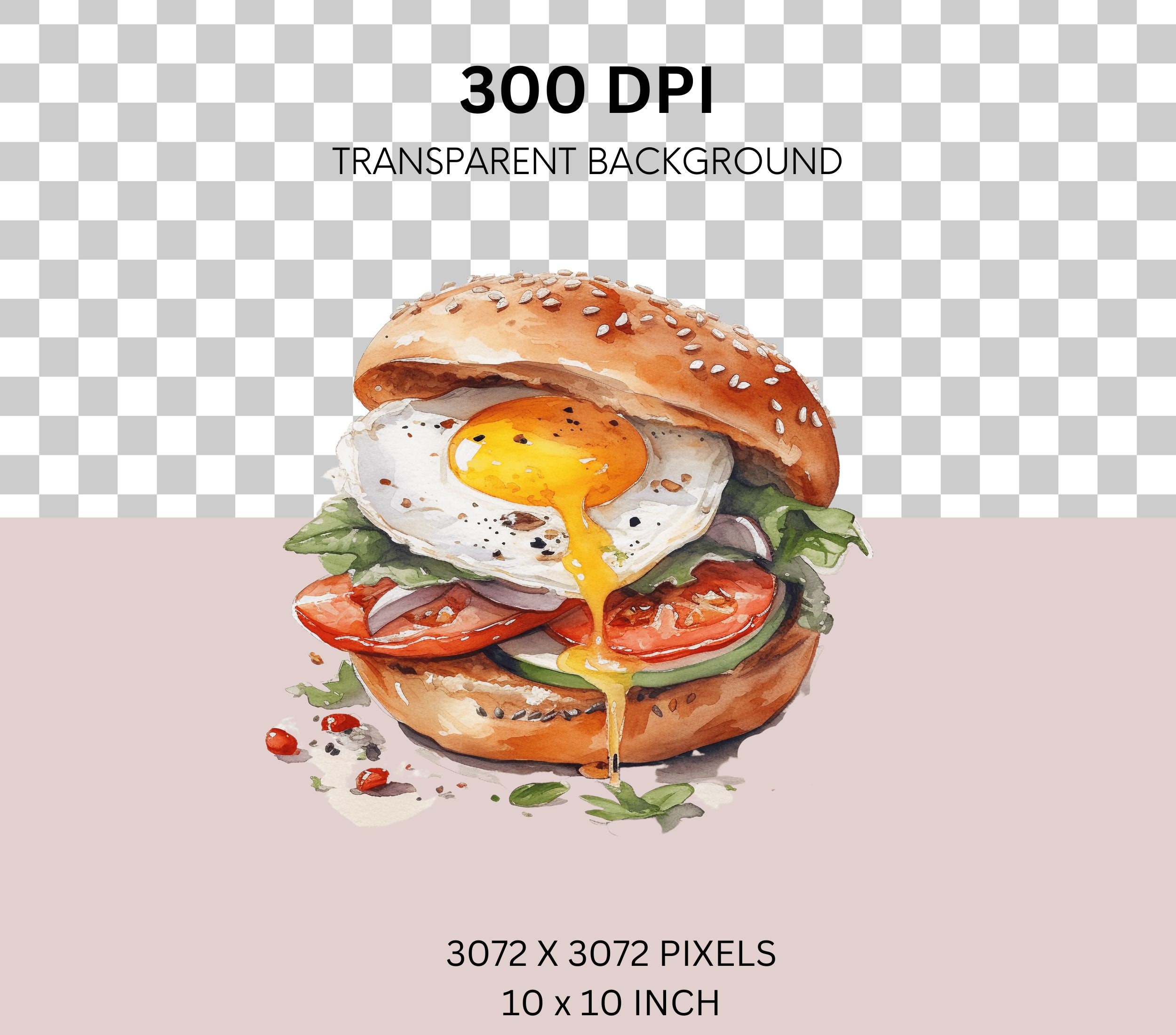 Breakfast Watercolor Clipart Bundle Transparent PNG Digital - Etsy