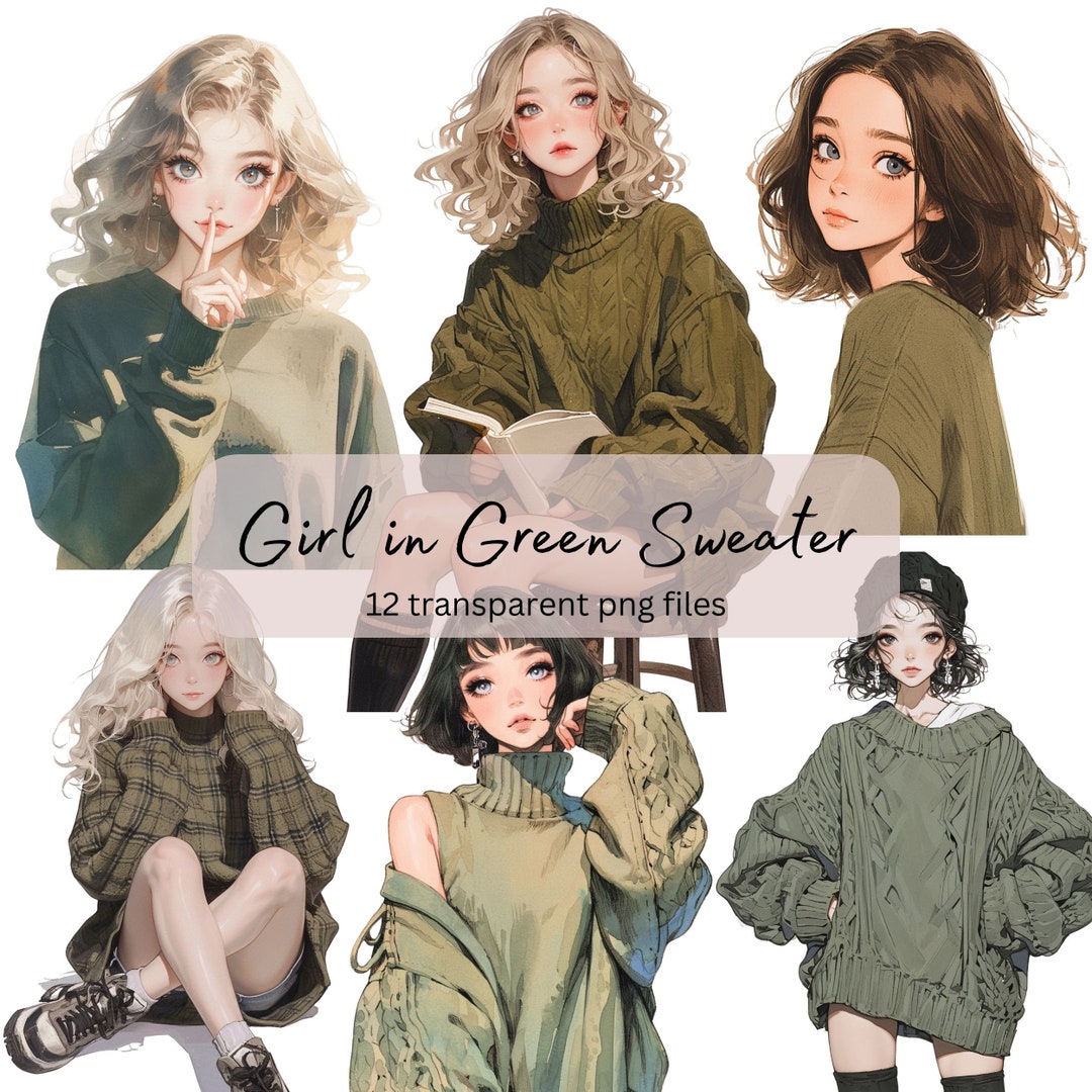 Fashion Girl Watercolor Clipart Bundle, Transparent PNG, Digital ...