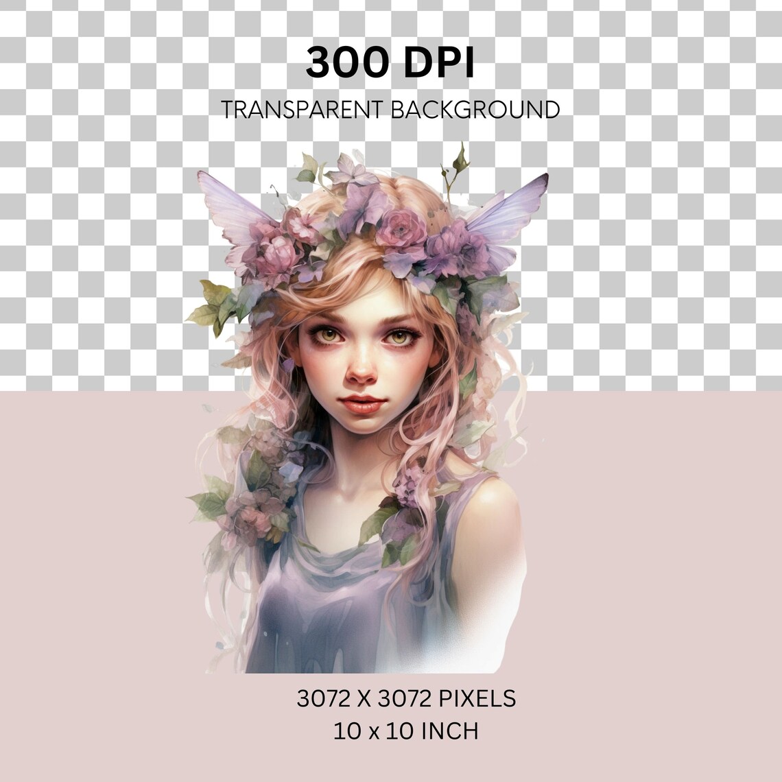 Flower Pixies Watercolor Clipart Bundle, Transparent PNG, Pretty Girls ...