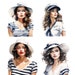 Nautical Fashion Girl Watercolor Clipart Bundle, Transparent PNG ...