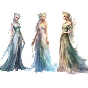 Emerald Princess Watercolor Clipart, Transparent PNG, Princess Clipart ...