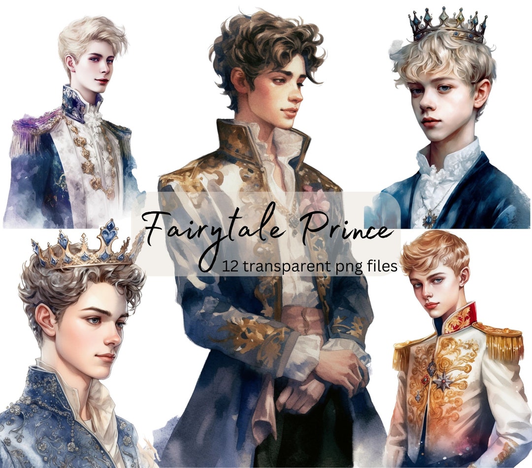 Fairytale Prince Watercolor Clipart, Transparent PNG, Prince Clipart ...