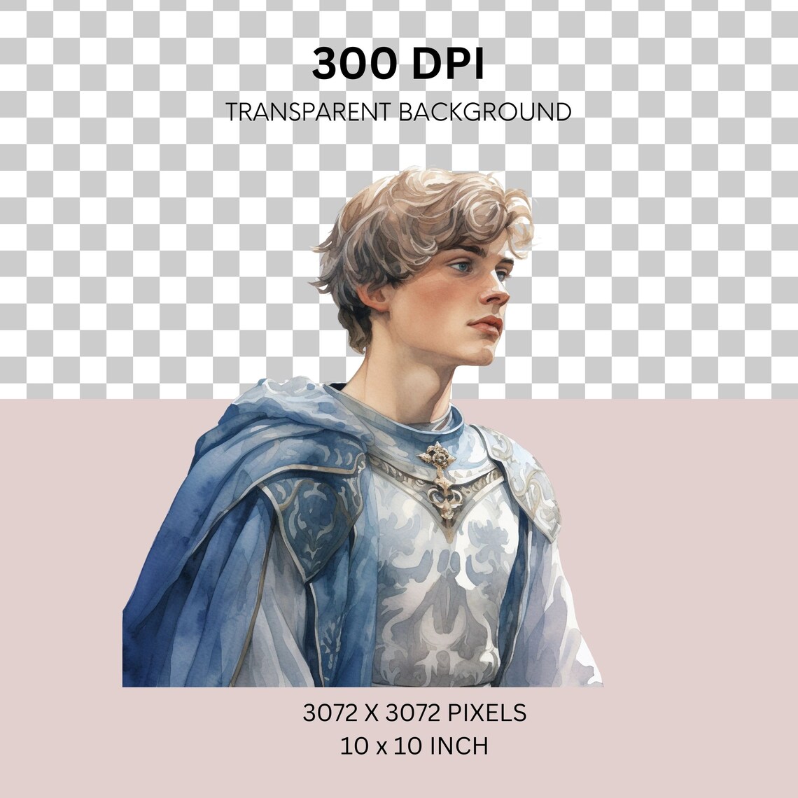 Medieval Prince Watercolor Clipart, Transparent PNG, Prince Clipart ...