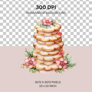 Cookies Watercolor Clipart Bundle, Transparent PNG, Digital Download ...