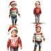 Christmas Little Boy Watercolor Clipart Bundle, Transparent PNG, Cute ...