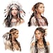 Western Native Indian Watercolor Clipart Bundle, Transparent PNG ...