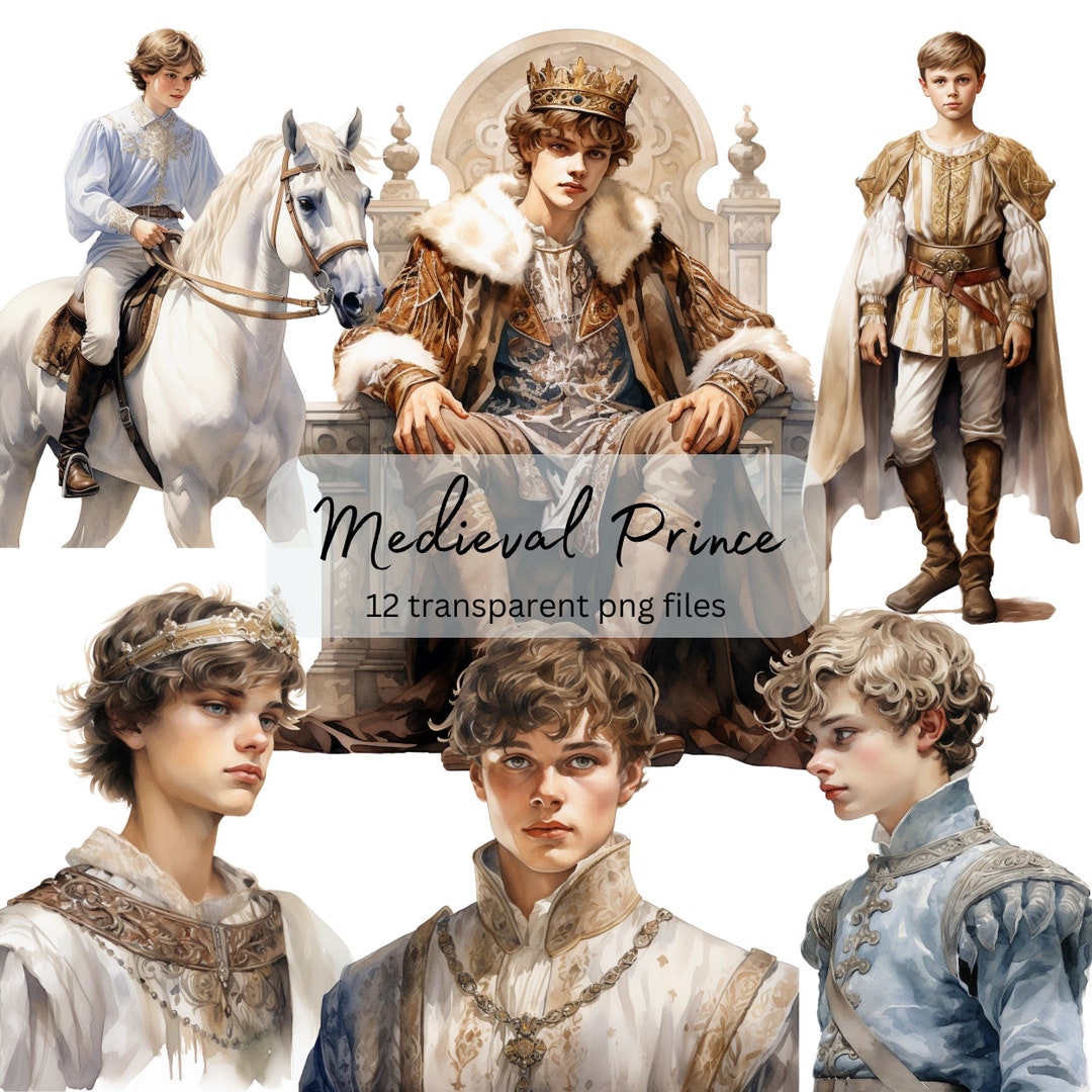 Medieval Prince Watercolor Clipart, Transparent PNG, Prince Clipart ...