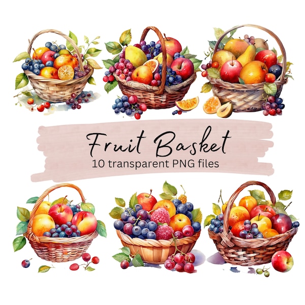 Obstkorb clipart - Etsy.de