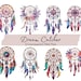 Boho Dreamcatcher Watercolor Clipart Bundle,transparent PNG, Digital ...