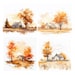 Fall Rustic Farmhouse Clipart Bundle, Landscape Wall Art, High Res ...