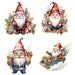 Christmas Gnomes Watercolor Clipart Bundle, Transparent PNG, Holiday ...