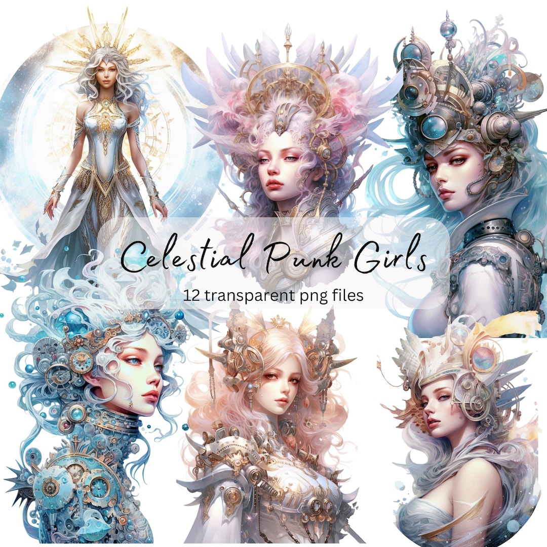 Celestial Punk Girls Clipart, Transparent PNG, Pretty Girls Clipart ...