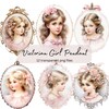 Renaissance Lady Vintage Watercolor Clipart Bundle, Transparent PNG ...