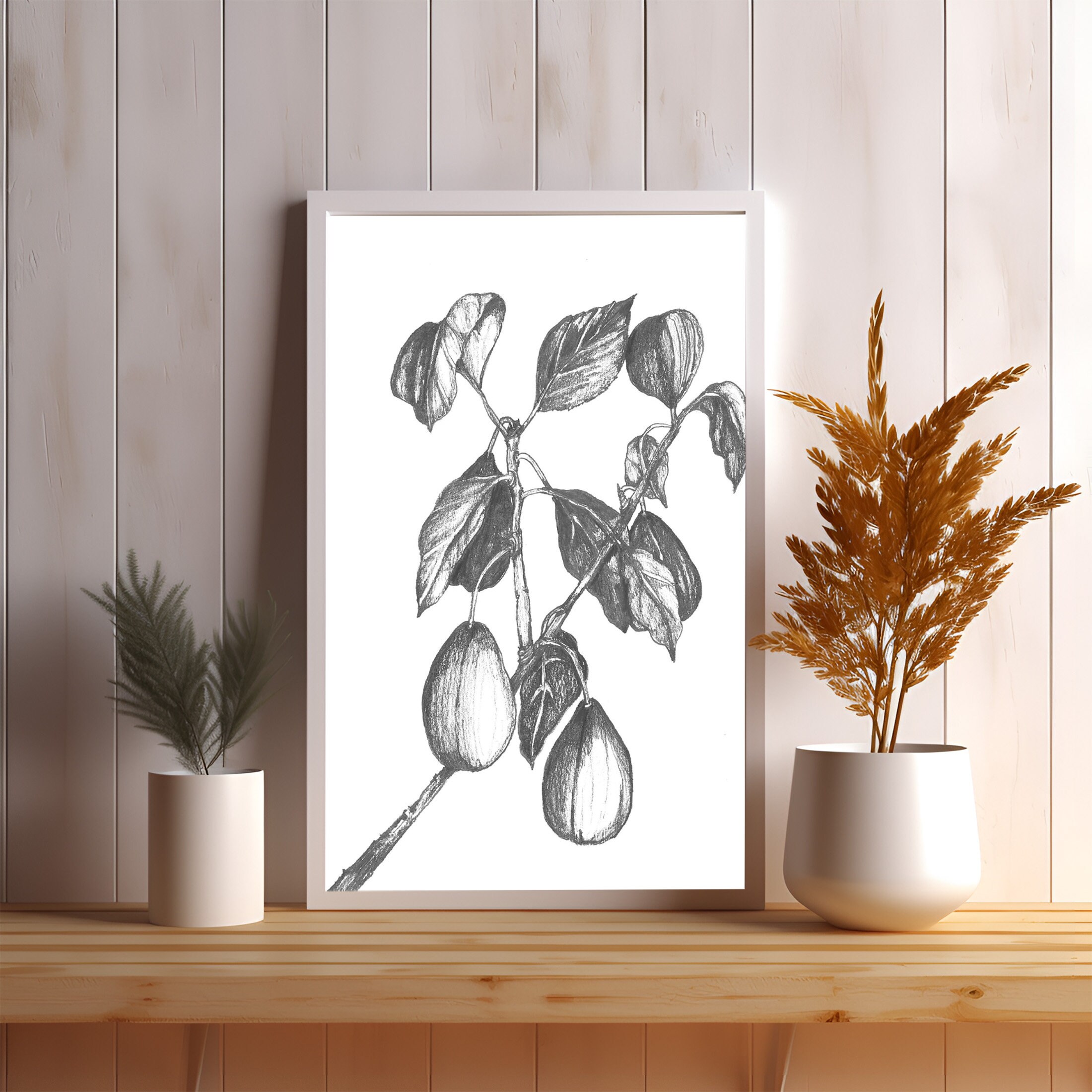 PRINTABLE Fig Tree Branch Print, Wall Art, Digital Print, Fig Tree, Fig ...