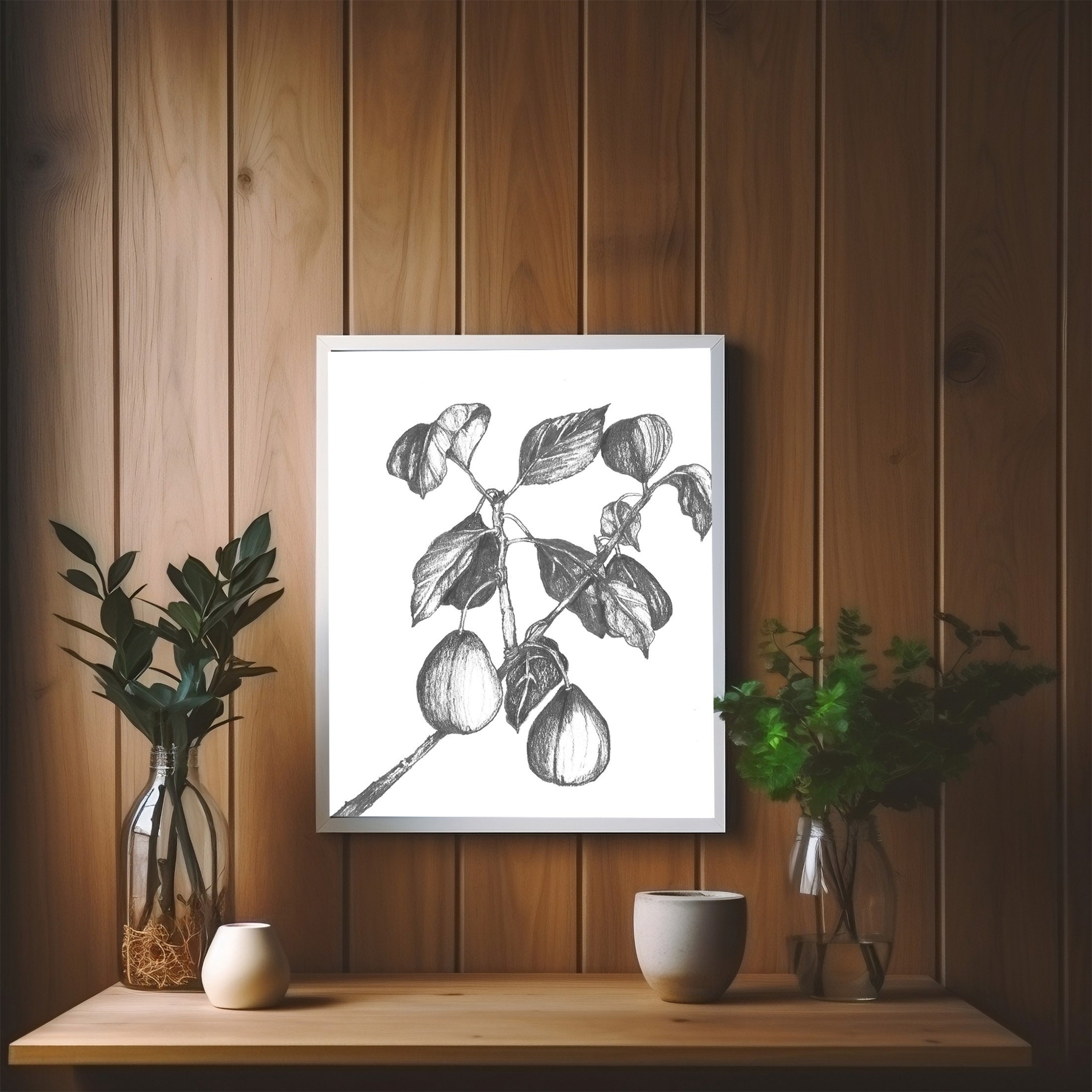 PRINTABLE Fig Tree Branch Print, Wall Art, Digital Print, Fig Tree, Fig ...