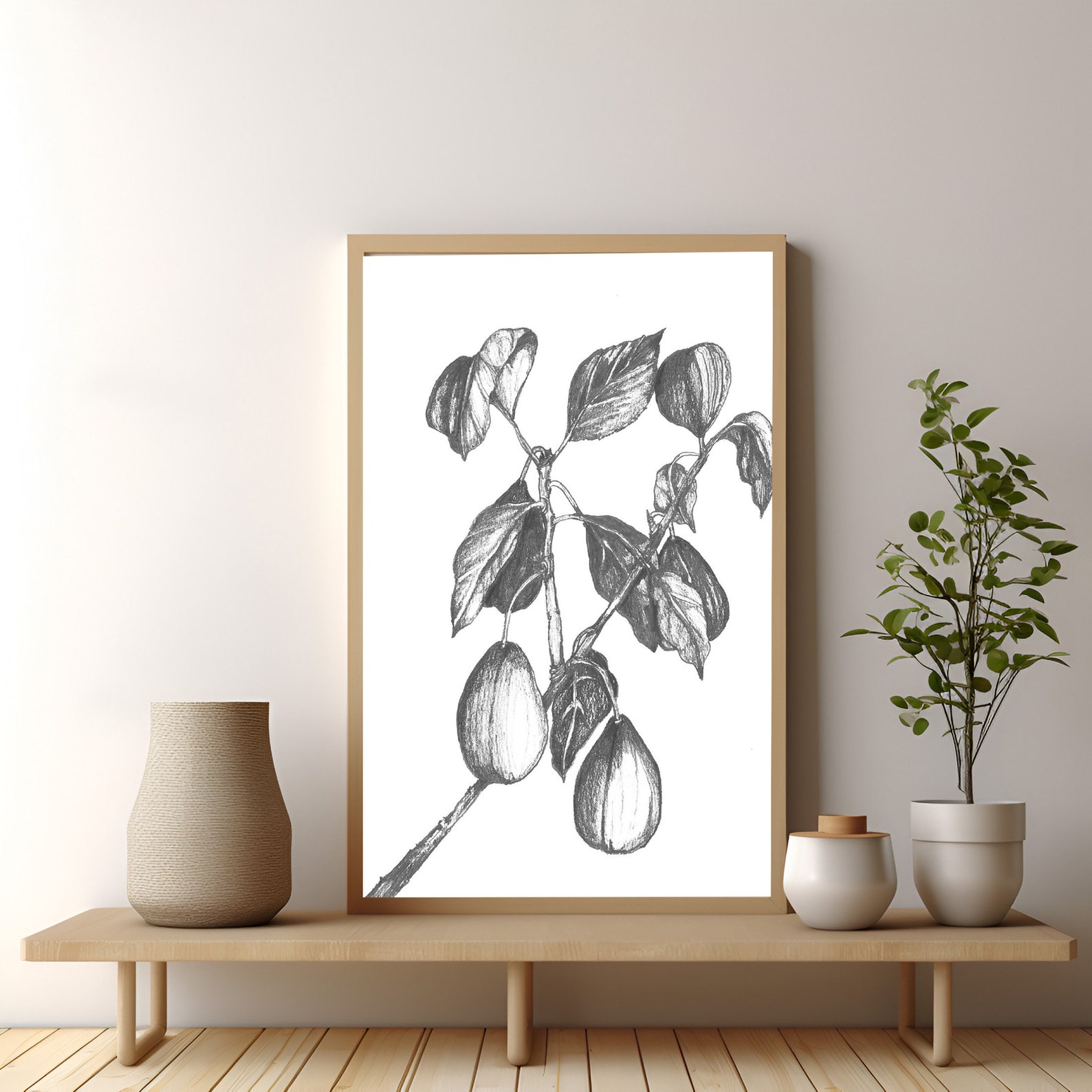 PRINTABLE Fig Tree Branch Print, Wall Art, Digital Print, Fig Tree, Fig ...