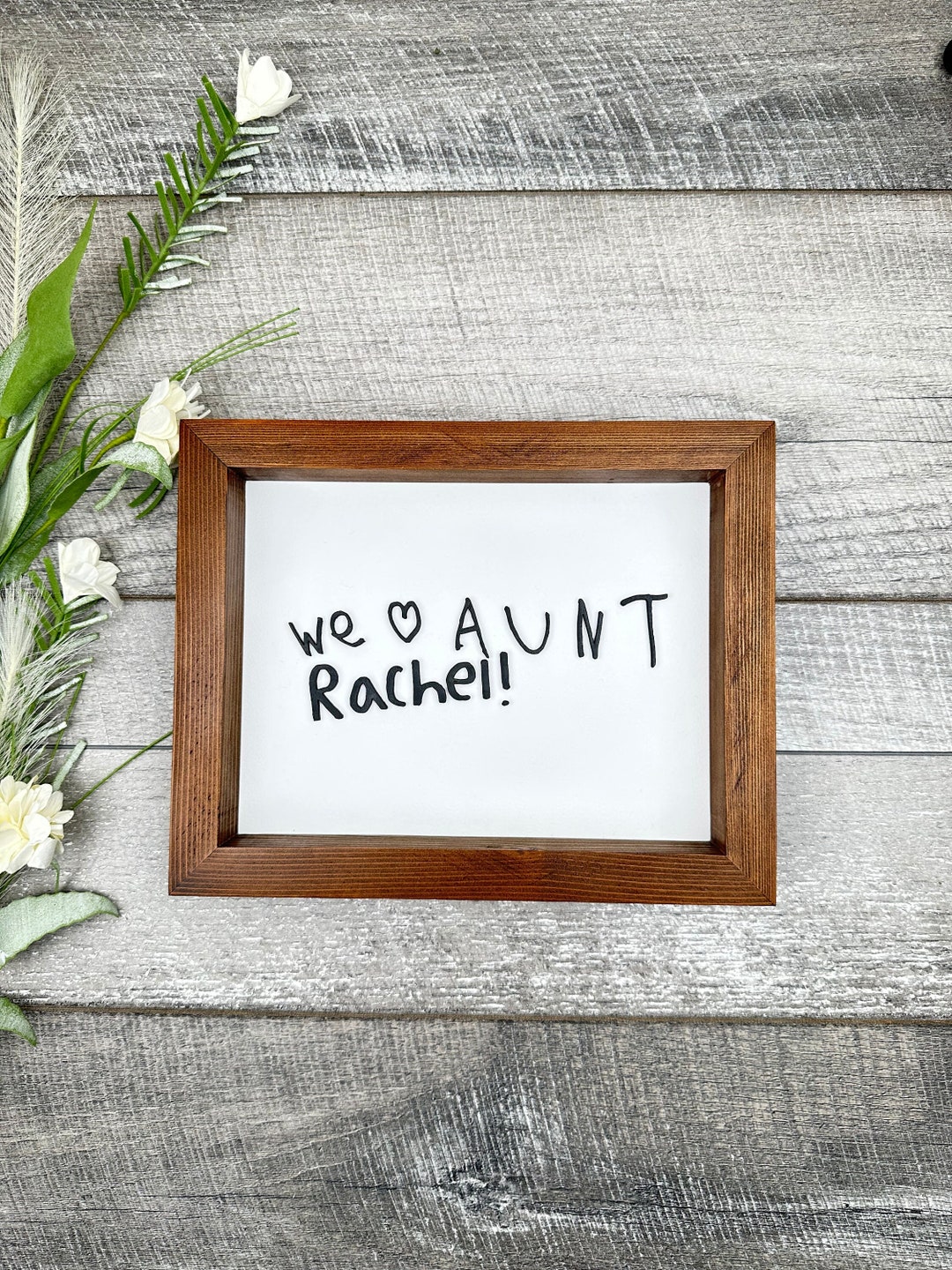 Custom Handwriting Sign | Personalized 3d Wood Frame - Etsy