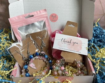 Pink Mystery Box - Gift Jewelry Box - Unique Pink Jewelry 7 Pieces ...