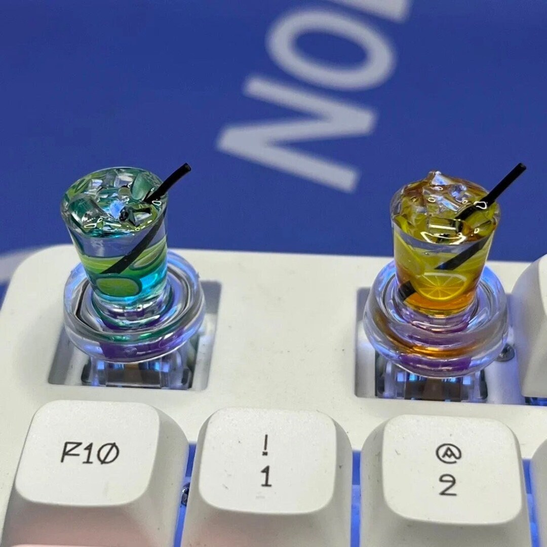Resin Keycaps for Mechanical Keyboard Artisan Keycaps Drink Keycaps ...