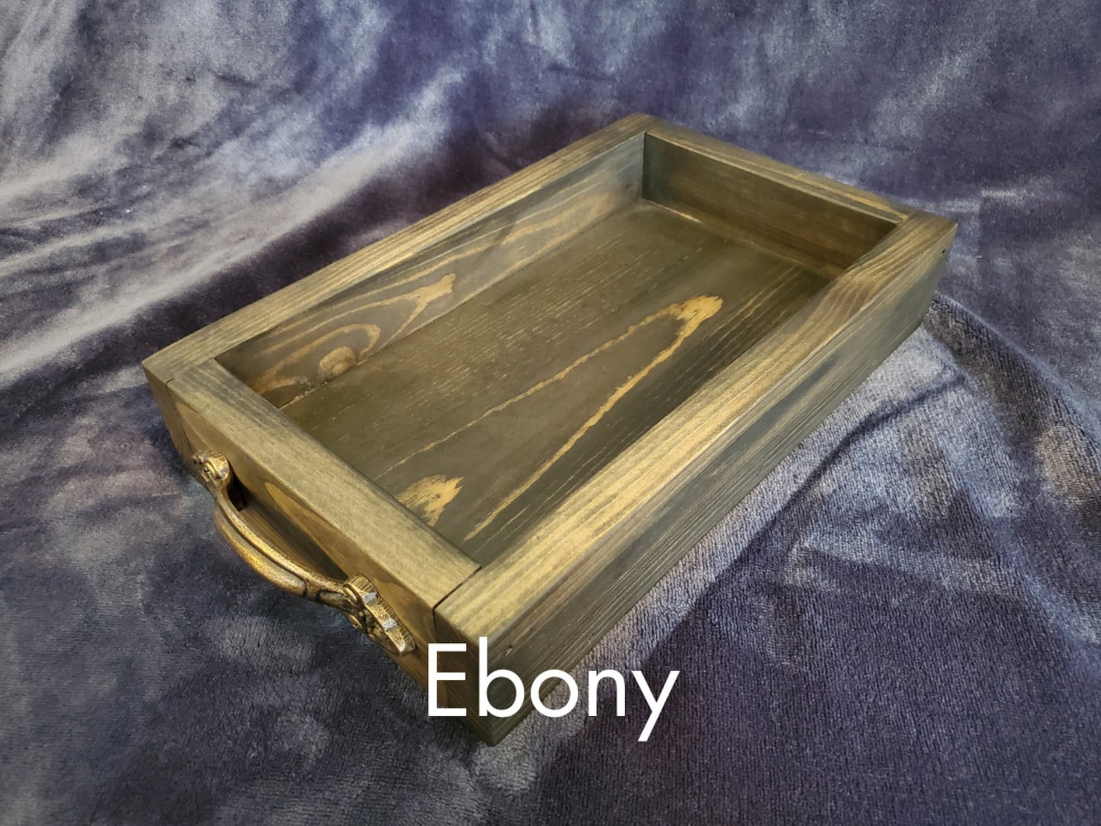 Small Catch All Tray With Handles, Coffee Table Tray, Wood Tray With ...