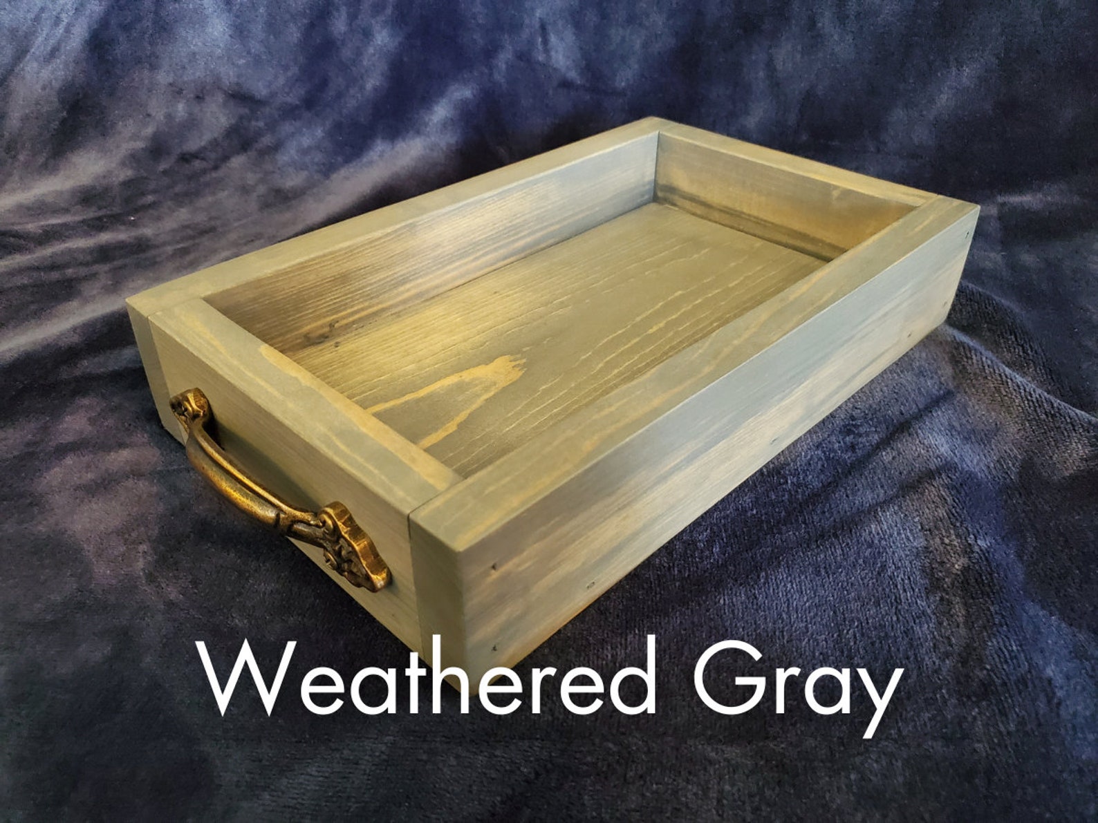 Small Catch All Tray With Handles, Coffee Table Tray, Wood Tray With ...