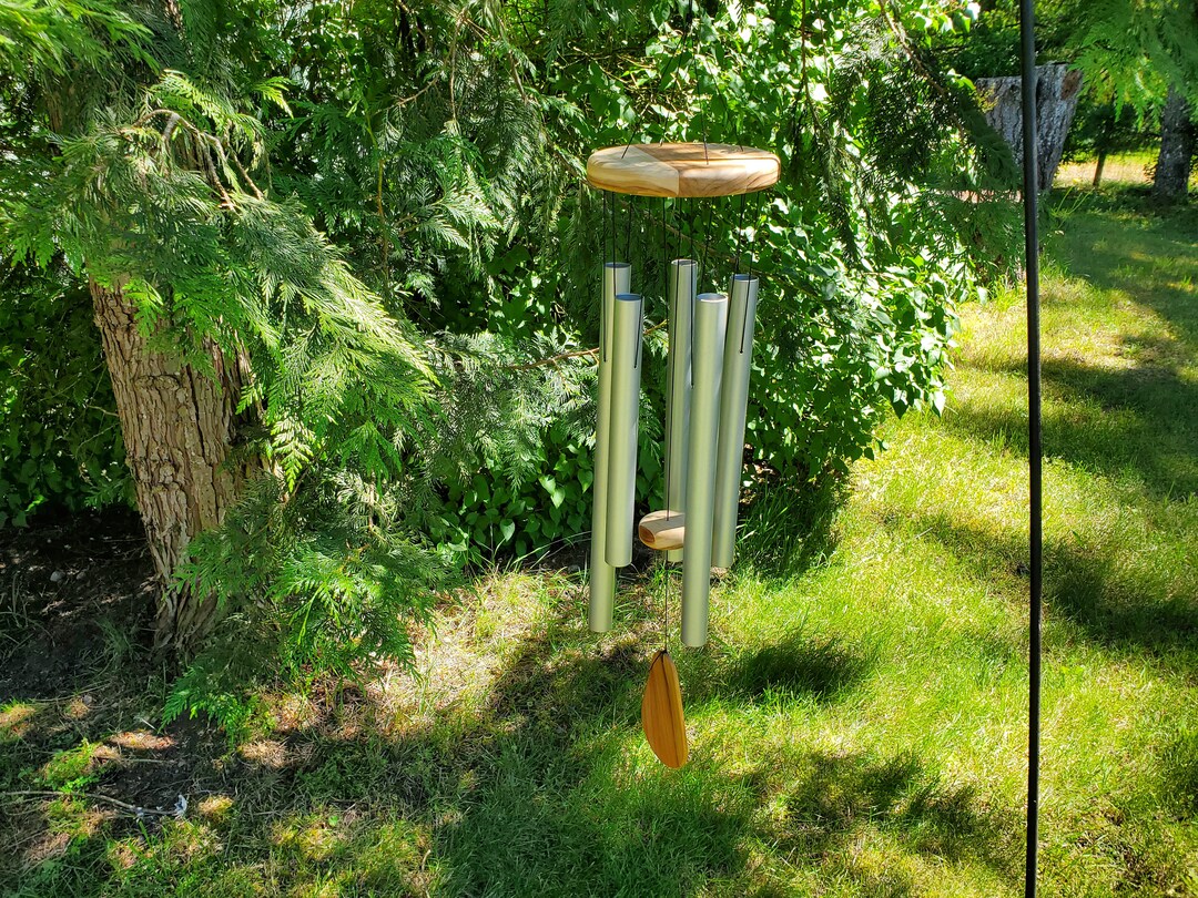 Wind Chimes, 5 Tube Wind Chimes, Hand Made Wind Chimes, Recycled Steel ...