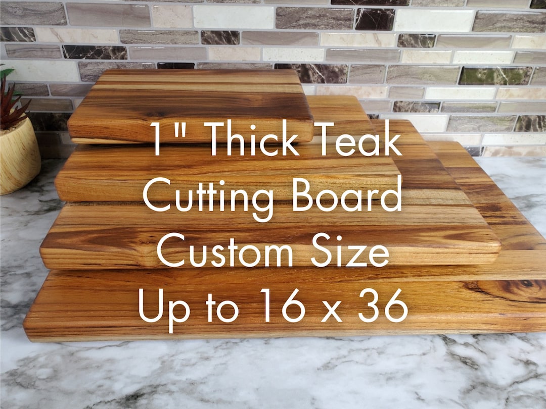 Custom Size Teak Wood Cutting Board, Made to Order Wooden Cutting Board ...