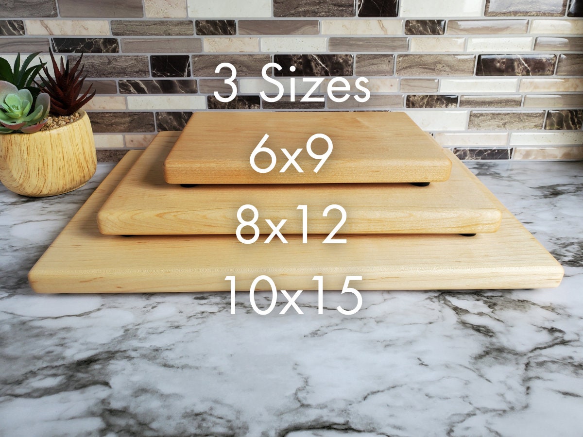 Solid Maple Wood Cutting Board, Non-toxic No Glue Cutting Board ...