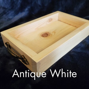 Small Catch All Tray With Handles, Coffee Table Tray, Wood Tray With ...
