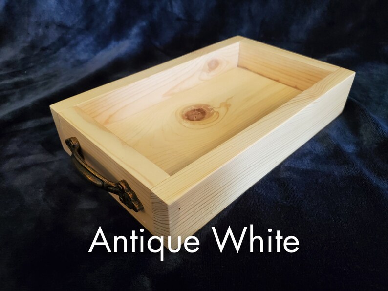 Small Catch All Tray With Handles, Coffee Table Tray, Wood Tray With ...