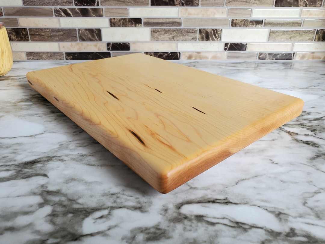 Solid Maple Wood Cutting Board, Non-toxic No Glue Cutting Board ...