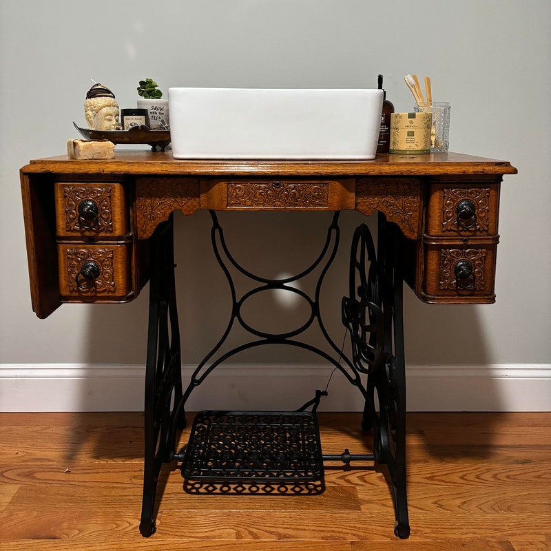 Sewing Machine Vanity - Etsy