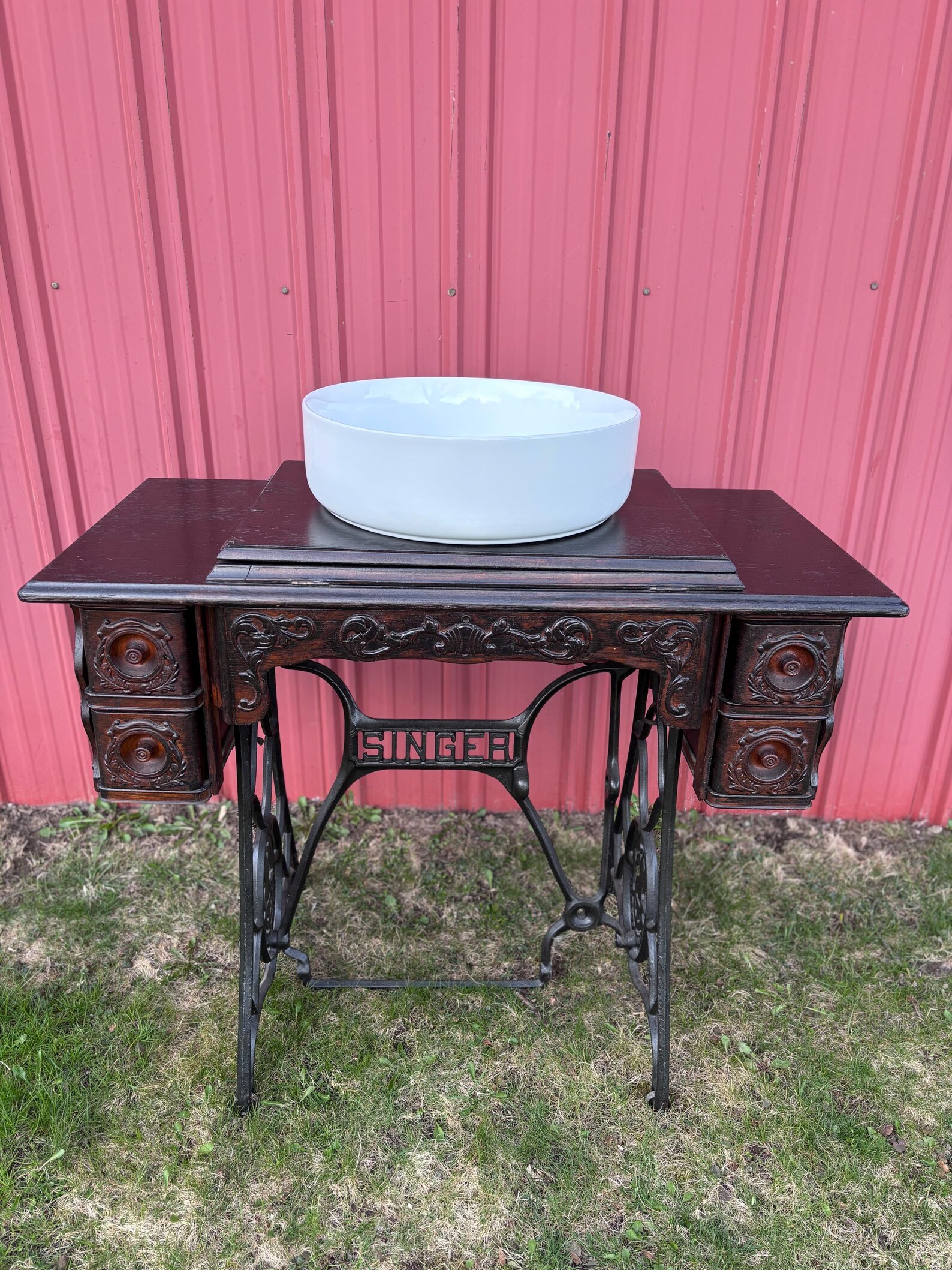 Antique Vanity Singer Sewing Machine Reimagined - Etsy