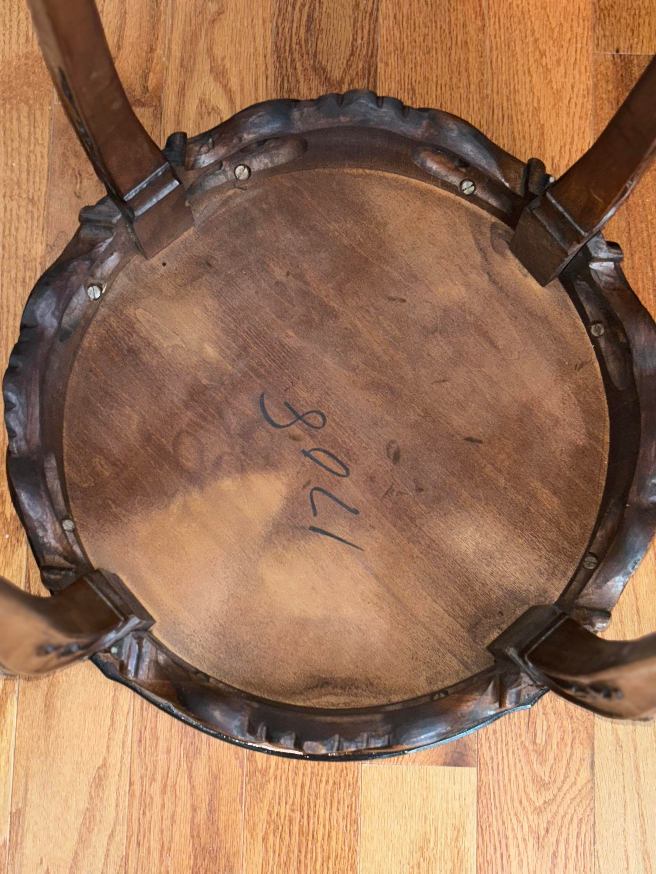 Small Antique Side Table / End Table Hand Carved - Etsy