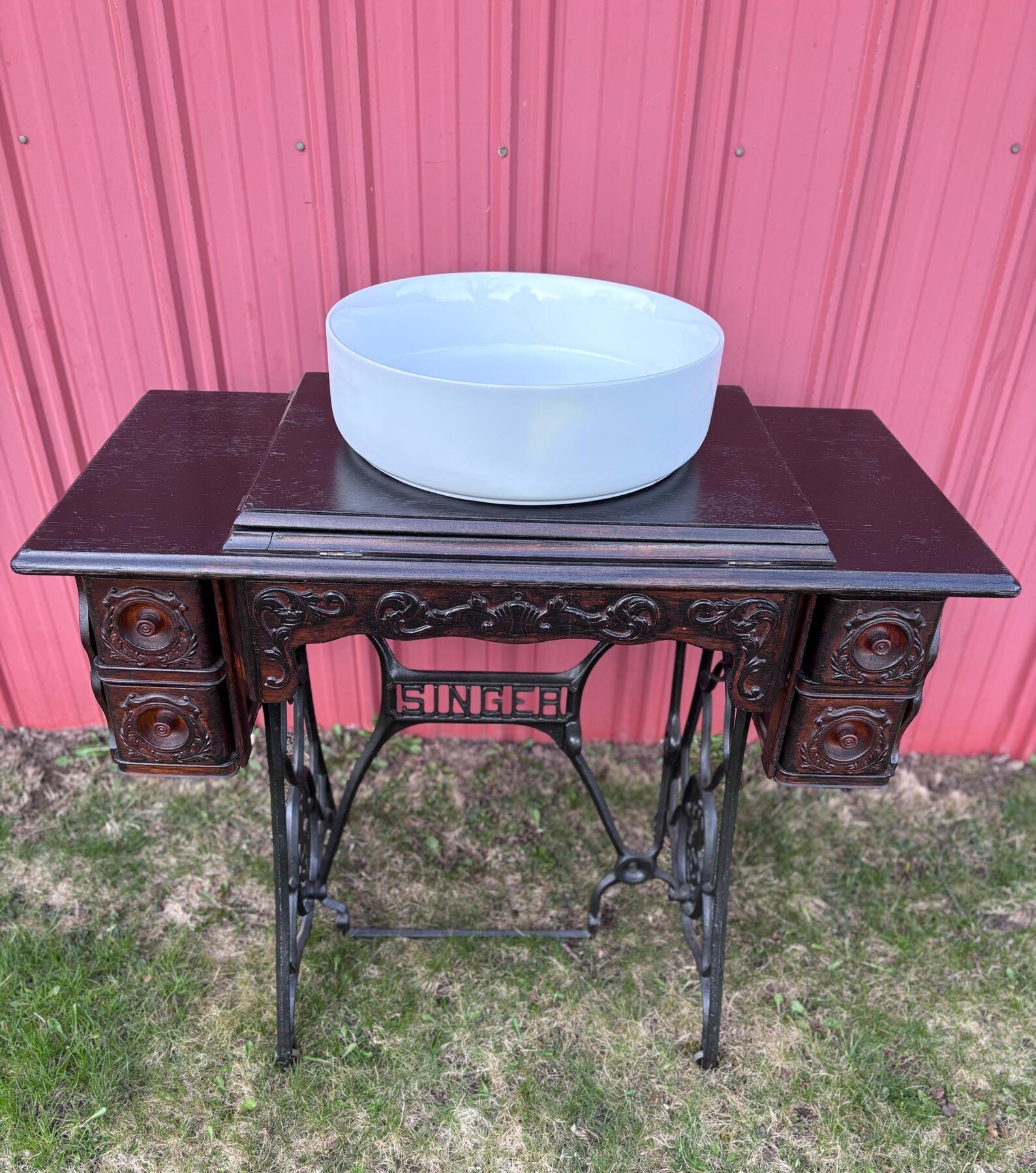 Antique Vanity Singer Sewing Machine Reimagined - Etsy
