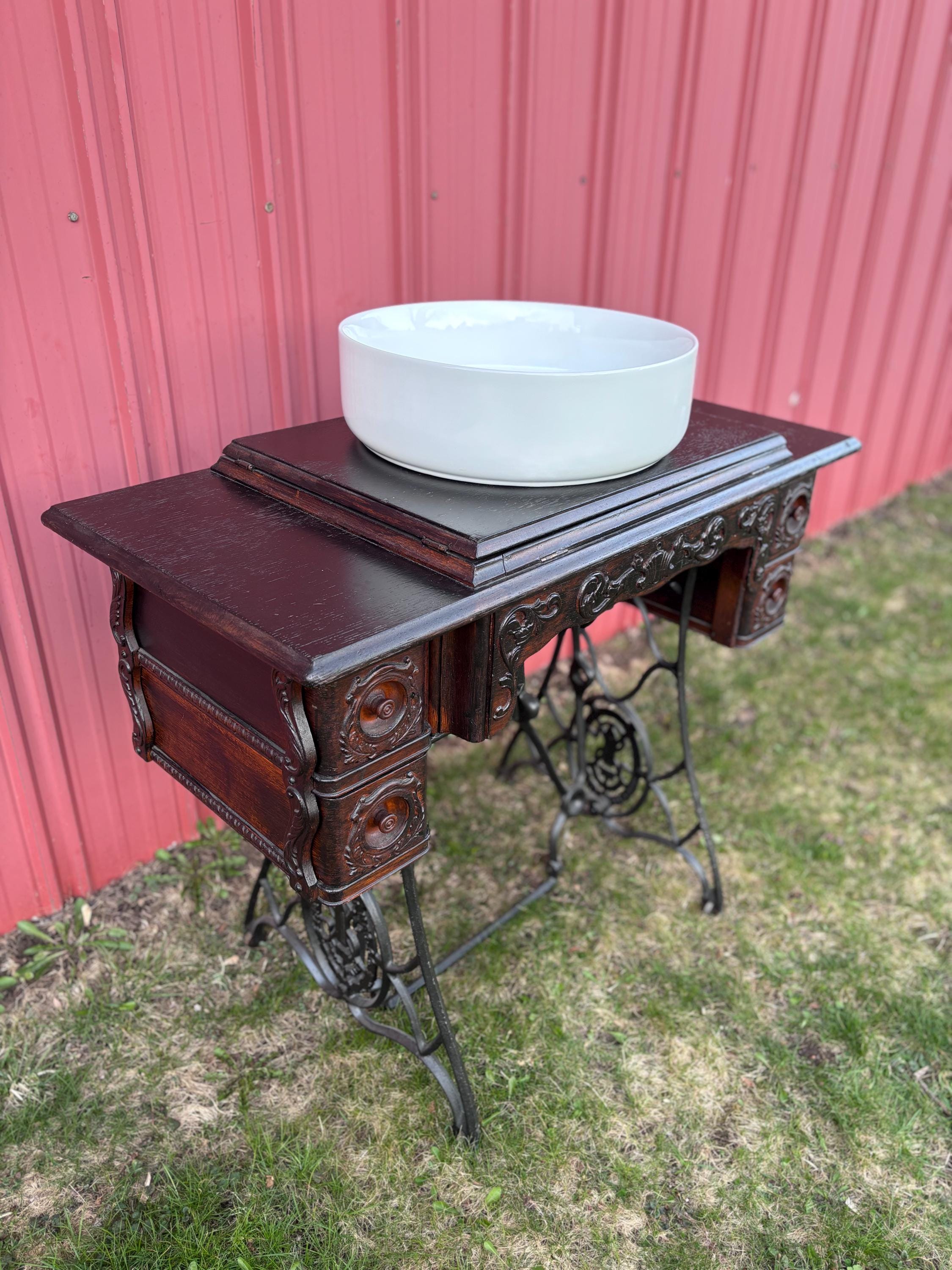 Antique Vanity Singer Sewing Machine Reimagined - Etsy