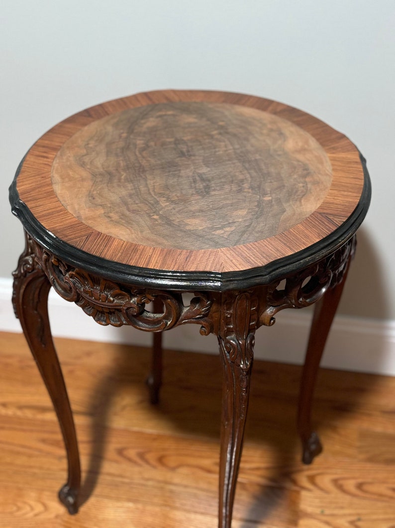 Small Antique Side Table / End Table Hand Carved - Etsy