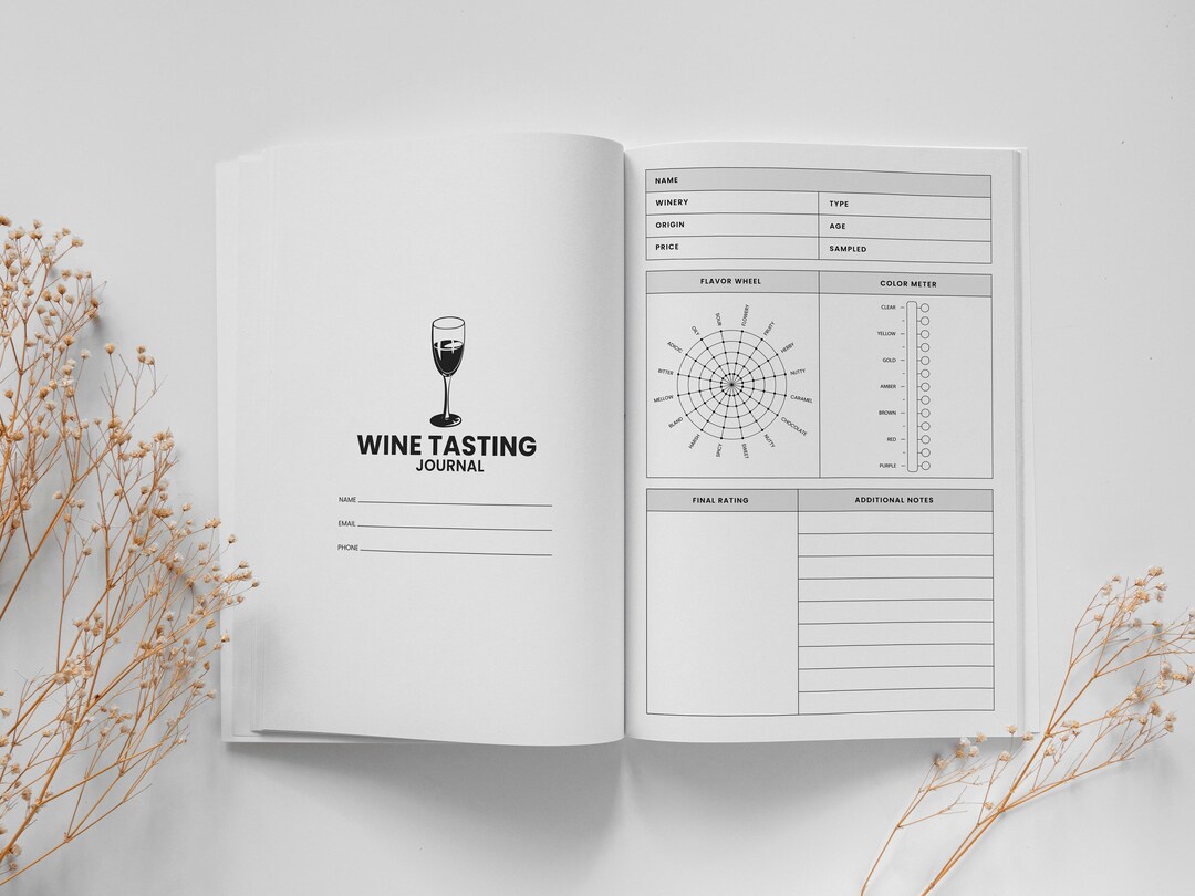 Printable Wine Tasting Journal | Wine Tasting Sheet | Wine Tasting ...