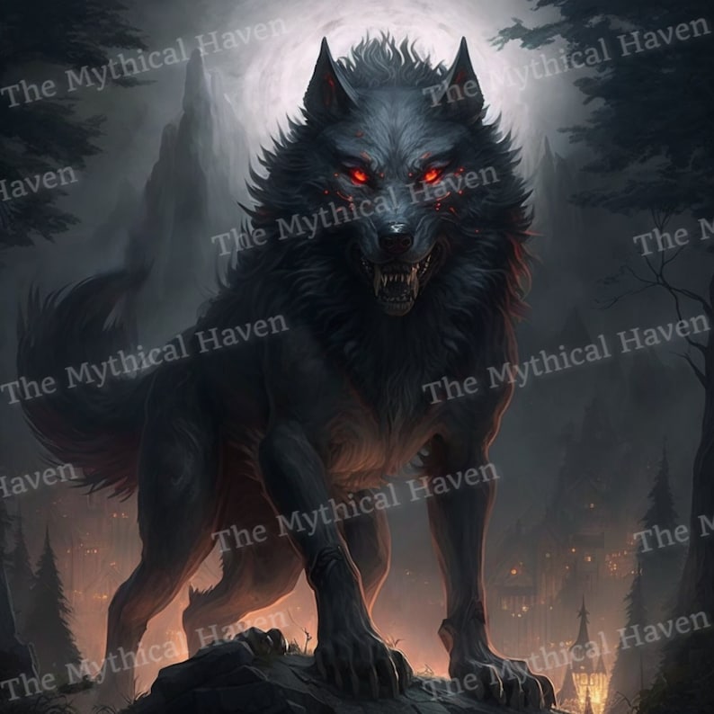 Fenrir, Norse Mythology, Great Wolf, Wall Art, Instant Download, Viking ...