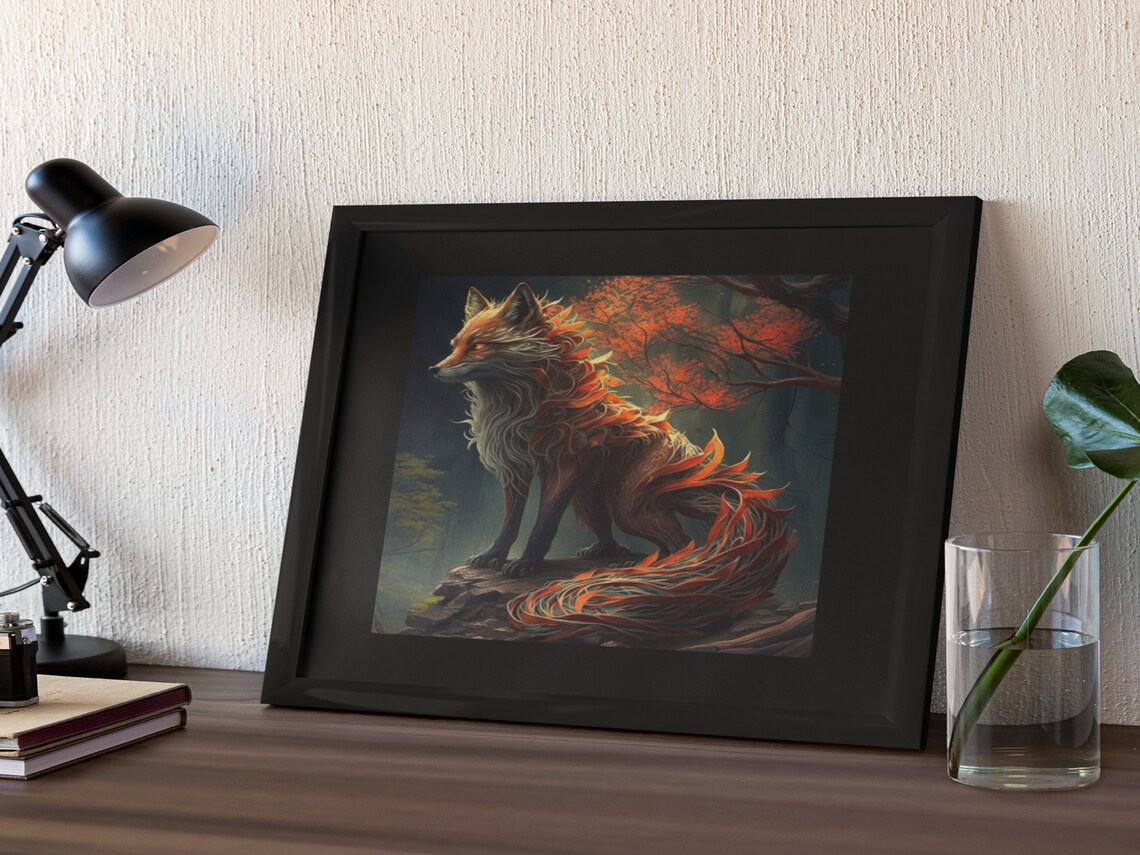 Fox Wall Art, Mythical Art, AI Art, Mythical Creature, Foxes ...
