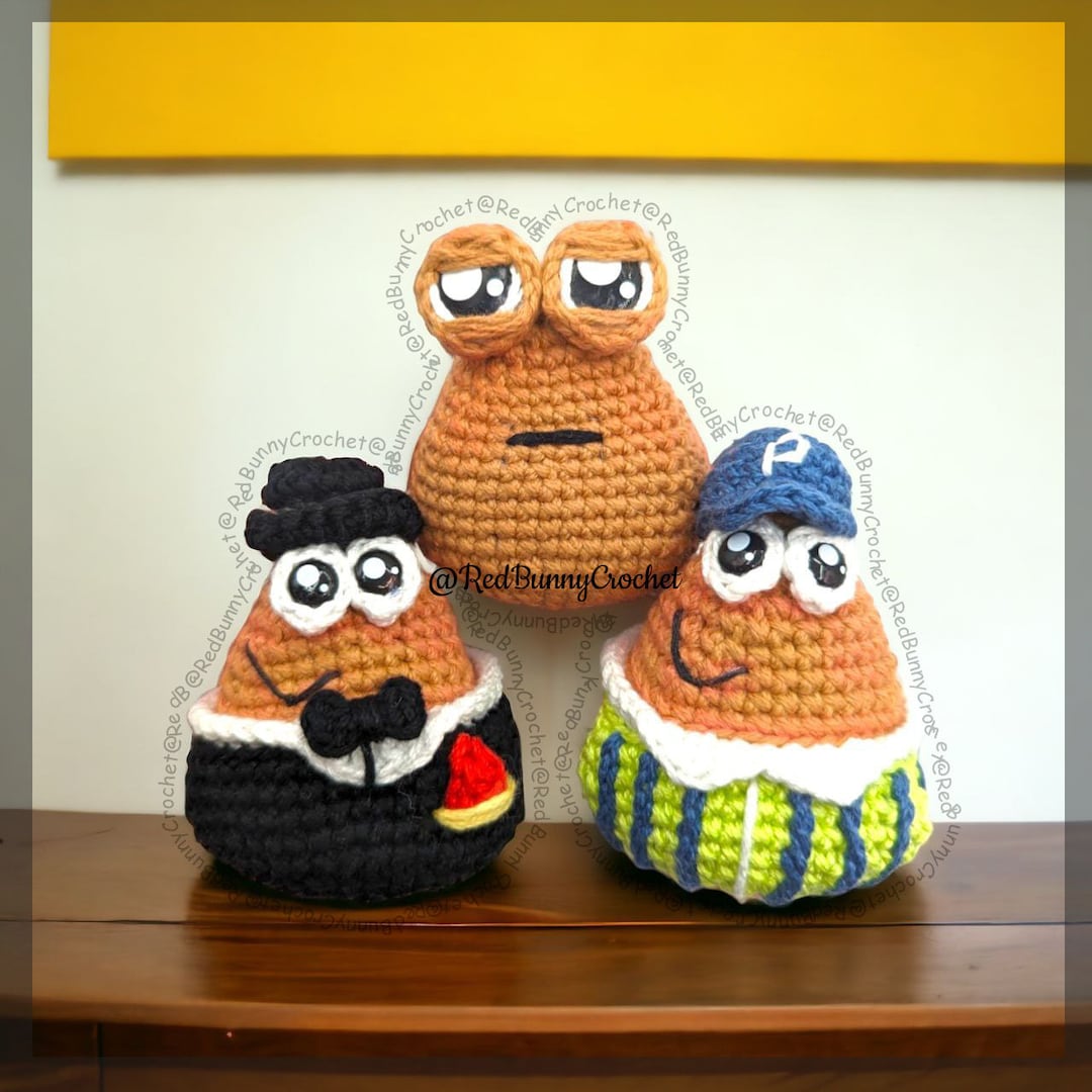 Pou Crochet Pattern Potatoe and His Disguises PDF ENGLISH & SPANISH - Etsy