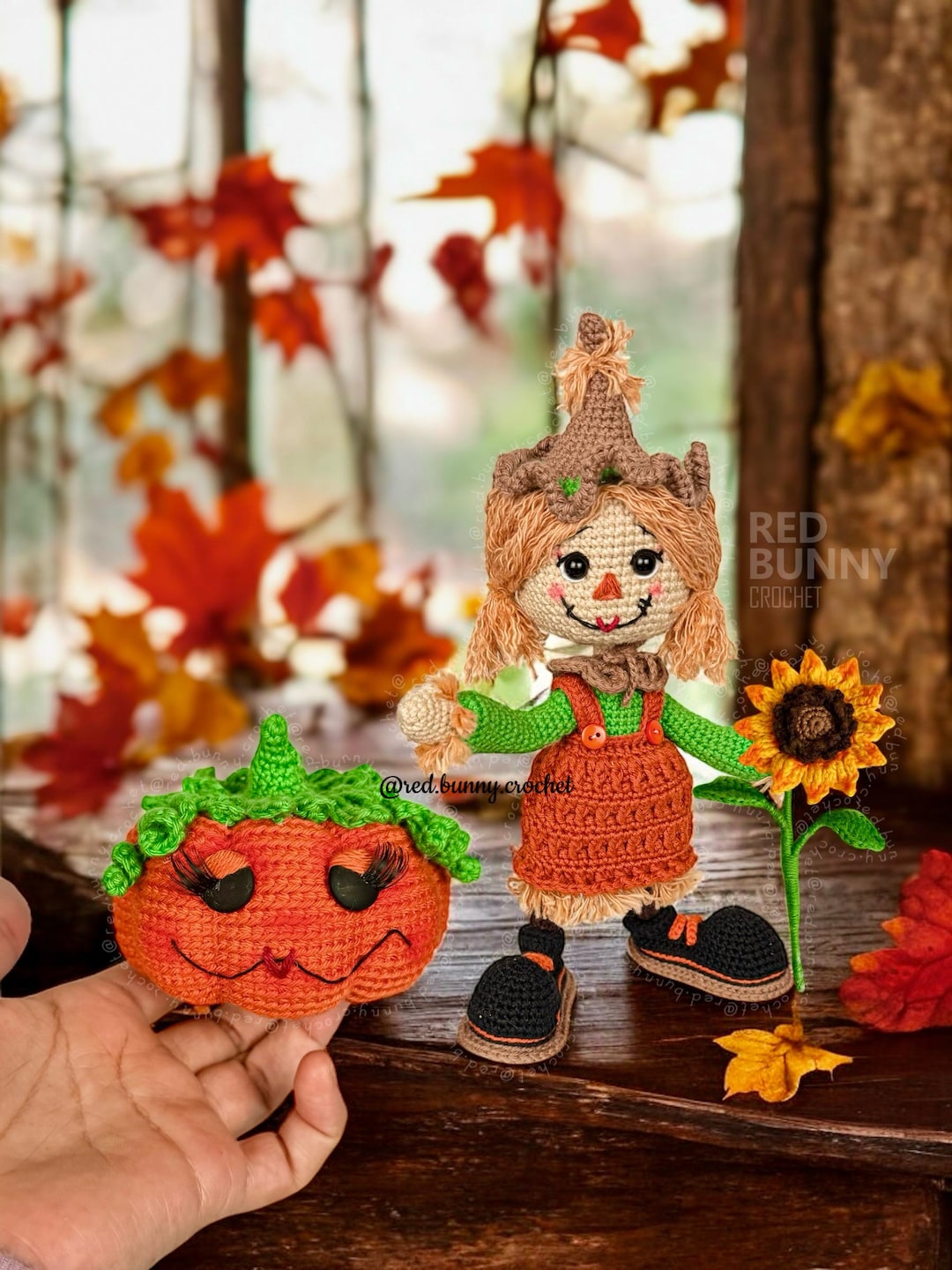 Crochet Scarecrow Pattern, Crochet Pumpkin Pattern, Sunflower Pattern ...
