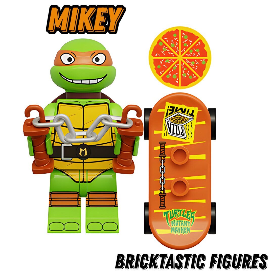 Mikey Teenage Ninja Mutant Turtles Custom Minifigure Building - Etsy