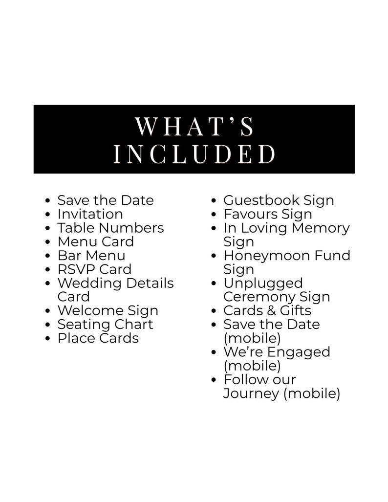 Editable Wedding Bundle | Invitation Suite, Signs, Table Numbers ...