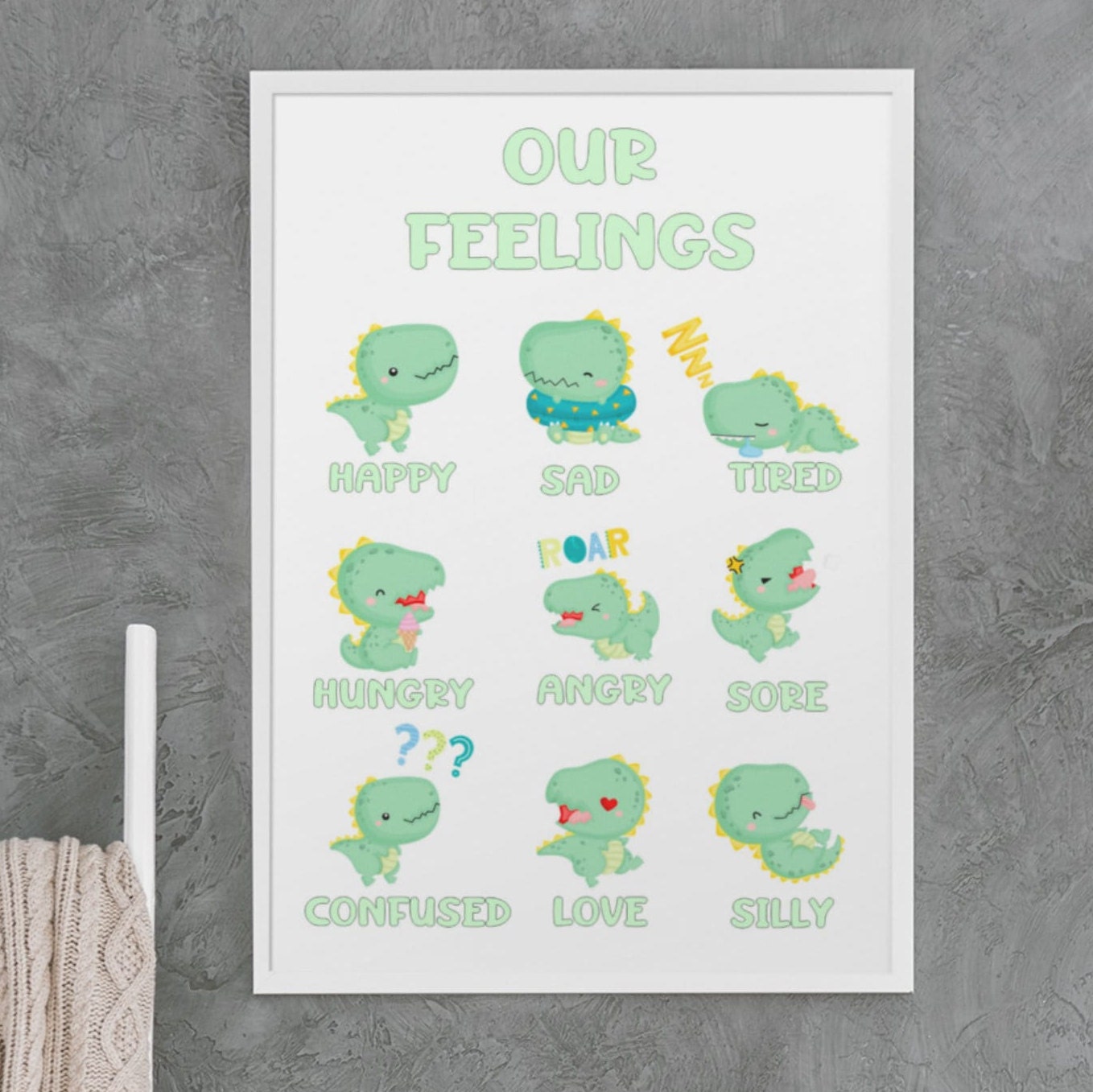 Dinosaur Feelings/emotions Digital Download Poster - Etsy